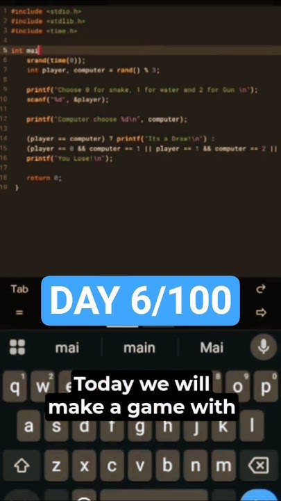 6/100 day coding challenge #hemancodes #shorts - YouTube