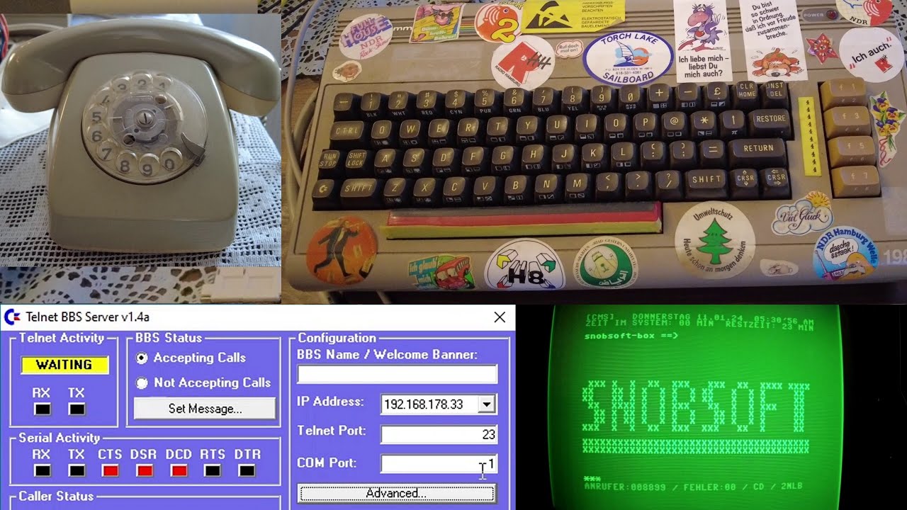 5 ways to get a 300 baud Commodore 64 BBS online in the year 2024 - YouTube