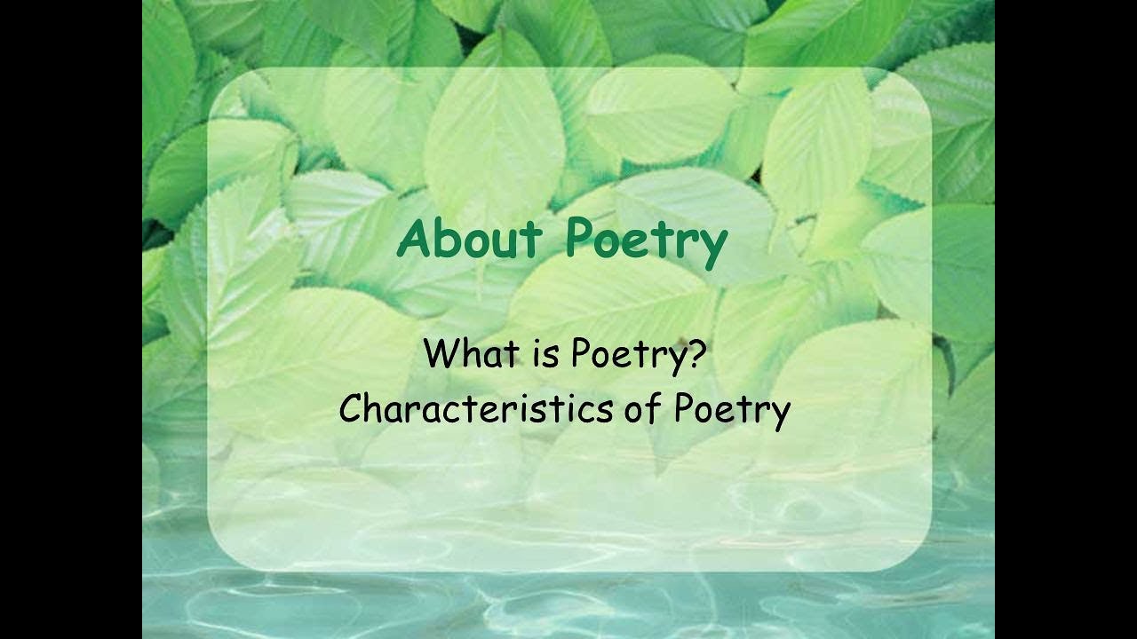 What Is Poetry YouTube What Is Poetry YouTube