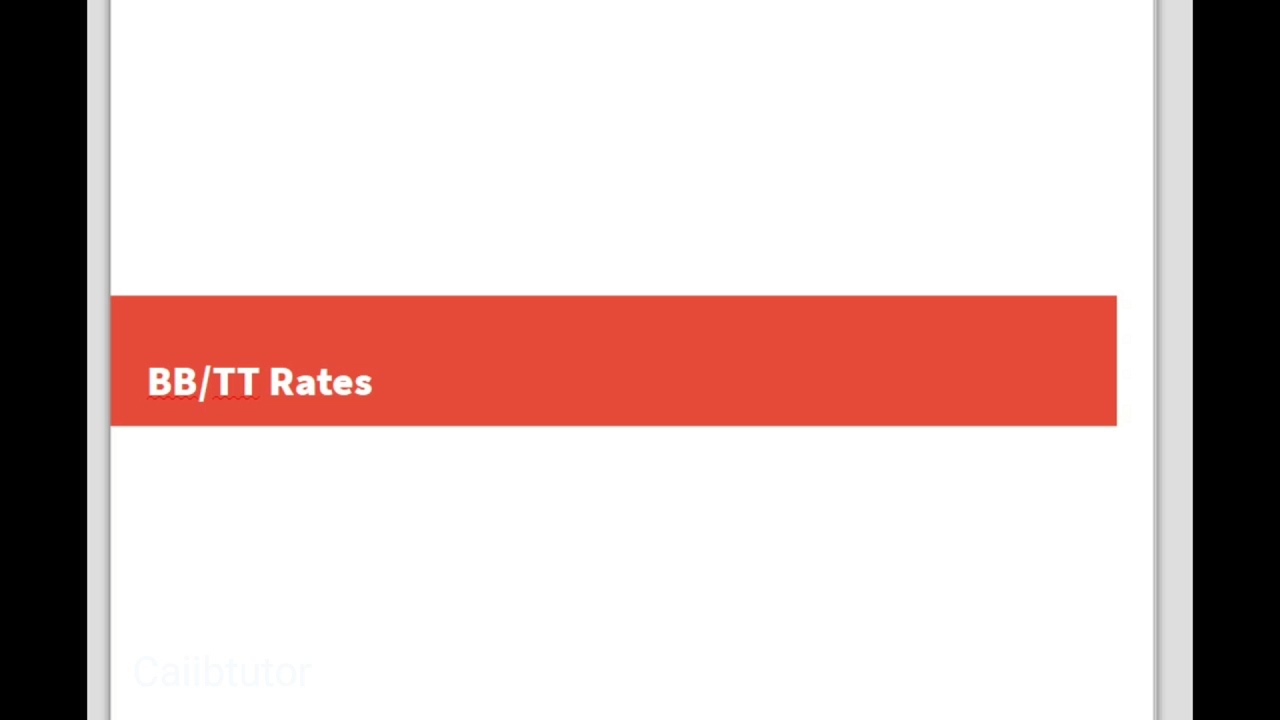 BB(BILLS BUYING) AND TT(TELEGRAPHIC TRANSFER) RATES |CAIIB|BFM|HINDI| 4 ...