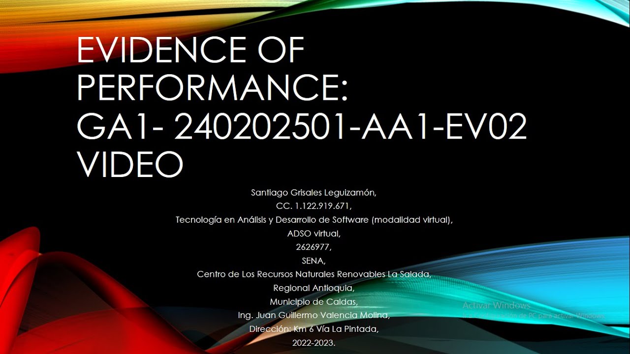 Evidencia: GA1-240202501-AA1-EV02 Video. - YouTube