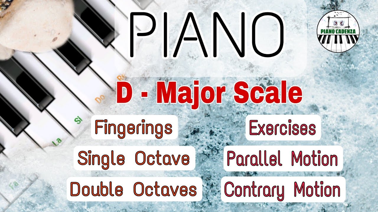 D Major Scale | Fingerings & Exercises in PIANO | Parallel Motion ...