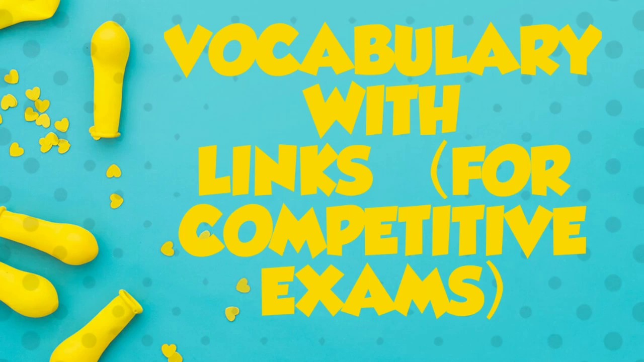 VOCABULARY with Tricks For Competitive Exams YouTube VOCABULARY with Tricks For Competitive Exams YouTube