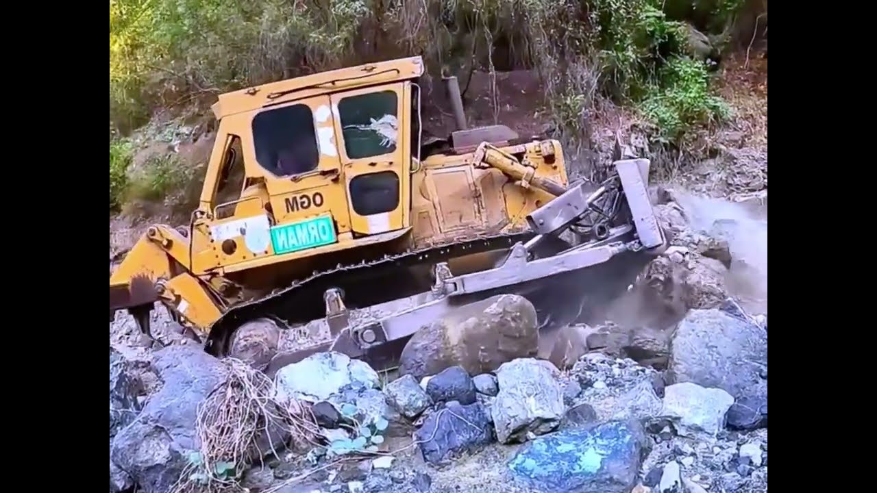 Powerful Bulldozer Making Smooth Path On Old Road | Extreme Earthmoving ...