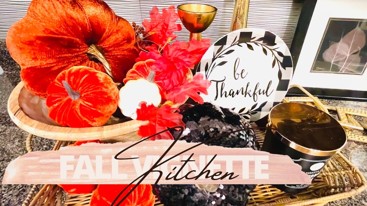 Fall Kitchen Vignette ( How to decorate for the Fall ) # ...