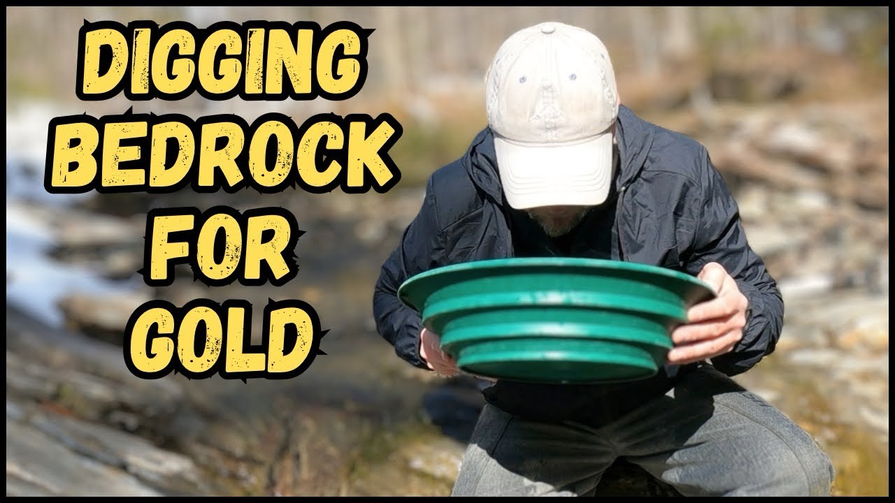 Digging Bedrock For Gold #goldpanning #prospecting #gold #bedrock - YouTube