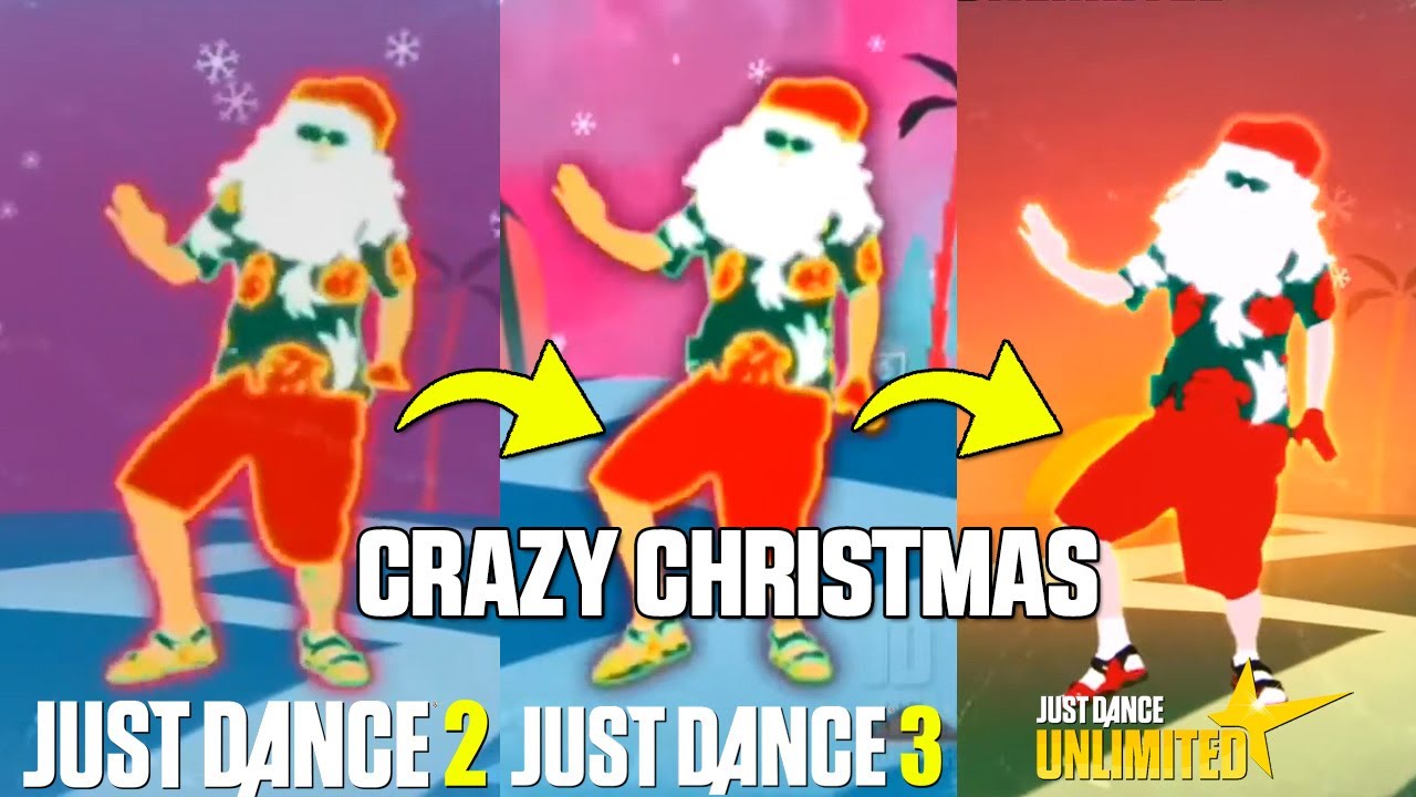 JUST DANCE COMPARISON - CRAZY CHRISTMAS | Santa Clones - YouTube