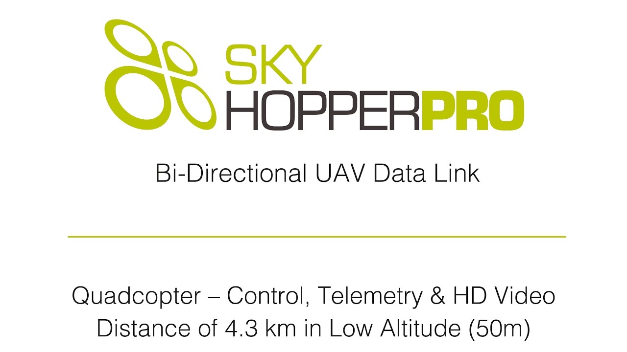 SkyHopper PRO demonstrates long-range flight at low altitude - YouTube