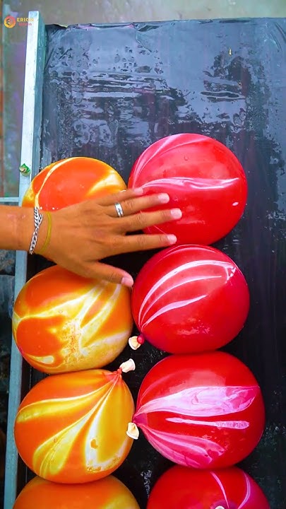 Dropping Water Balloons & Breaking Colorful Glass Bottles ASMR #satisfying #relaxing - YouTube