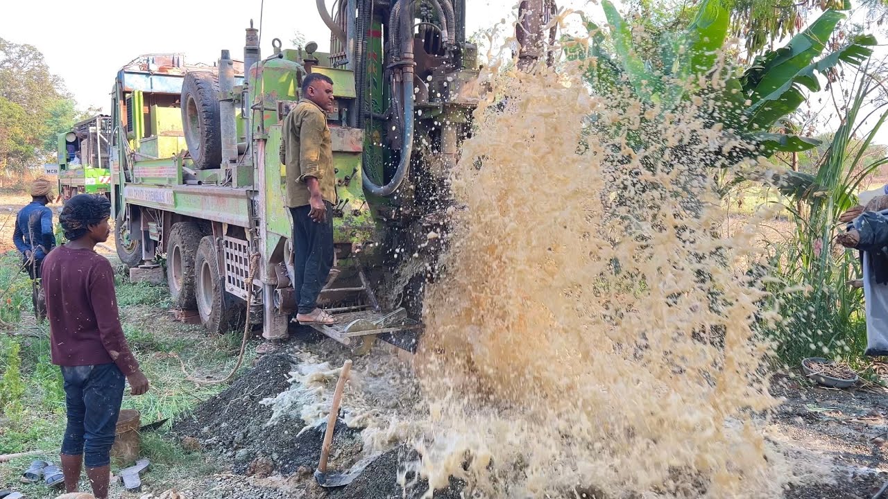 Borewell Drilling - 15 Hp Motor 225 Feet Deep boring With Coconut water ...