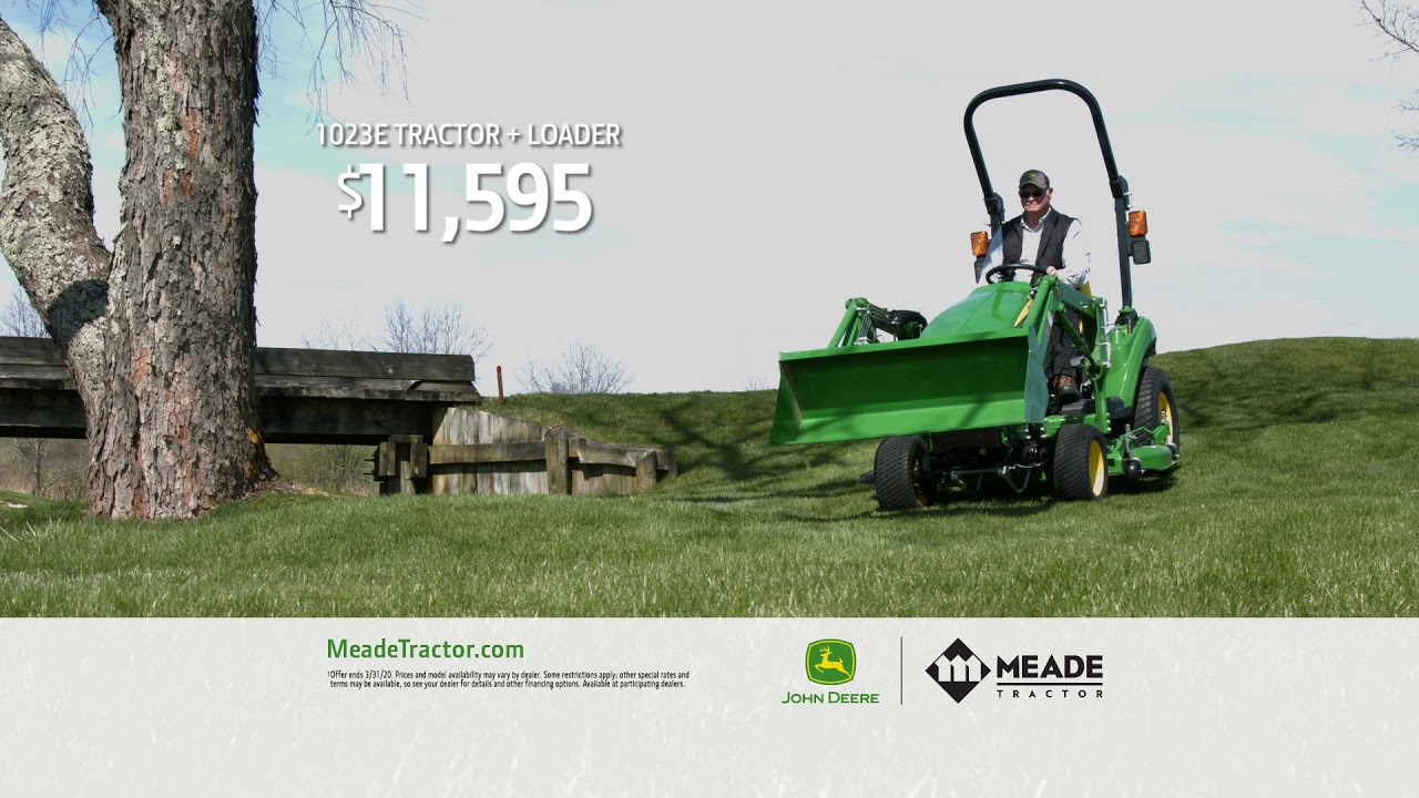 Meade Tractor Kentucky John Deere 1023E - YouTube