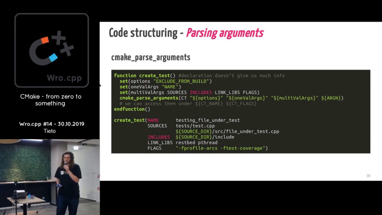 Wro.cpp #14: Mateusz Szychowski "CMake - from zero to something" - YouTube