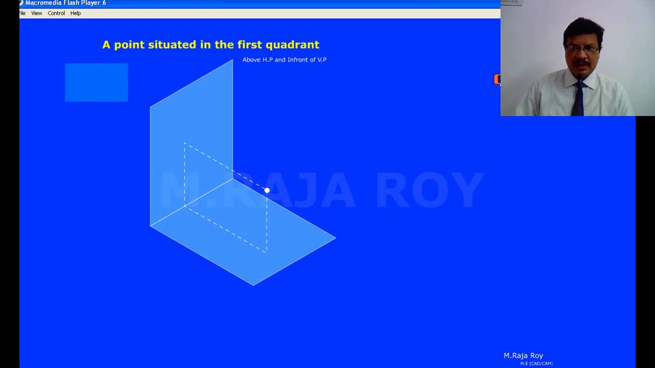Projections of Points- 1st Quadrant - Tutorial by M.Raja Roy - YouTube