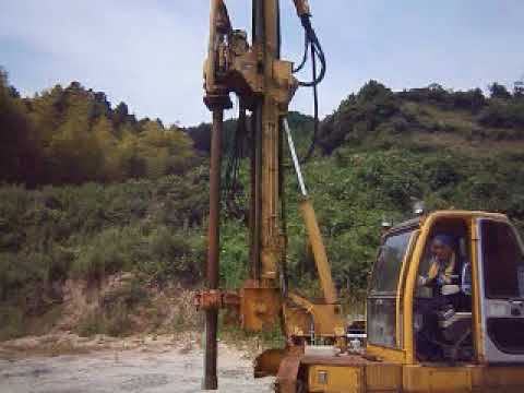 pile driver DHJ-08 NIPPON SHARYO JAMEX JAPAN - YouTube