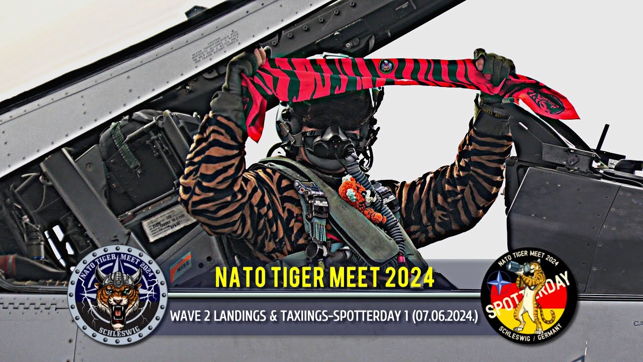 4K⁵⁰🛬NATO Tiger Meet 2024-Wave2_Landings & Taxiings-Spotterday1 ...