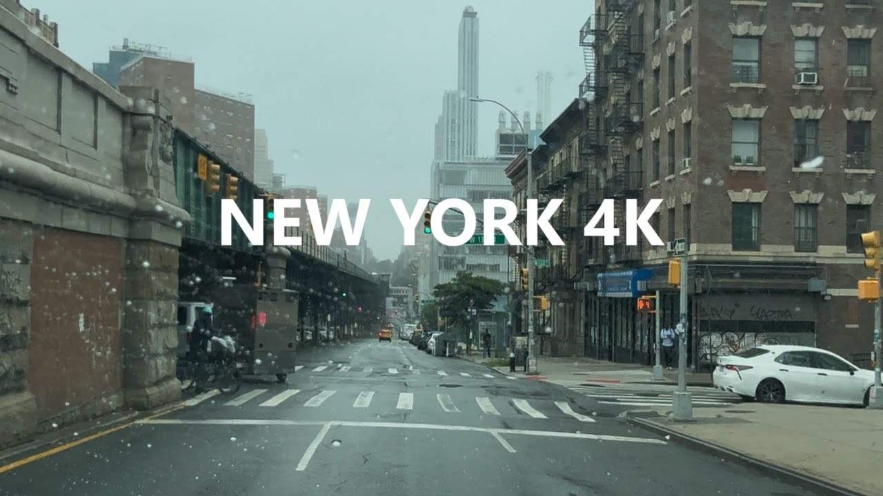 4K New York - Rain Day - Driving tour of Manhattan ( Broadway ) - YouTube