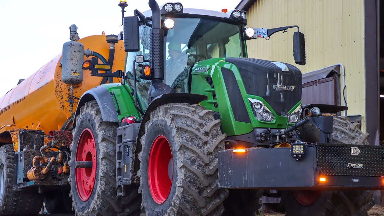 FENDT 826💥/ CUSTOM MANURE SPREADING FOR A LOCAL DAIRY FARM! - YouTube