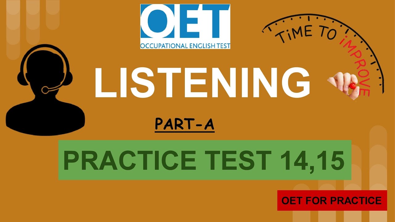 OET LISTENING PART-A | PRACTICE TEST 14,15 (WITH ANSWERS) |Difficulty ...