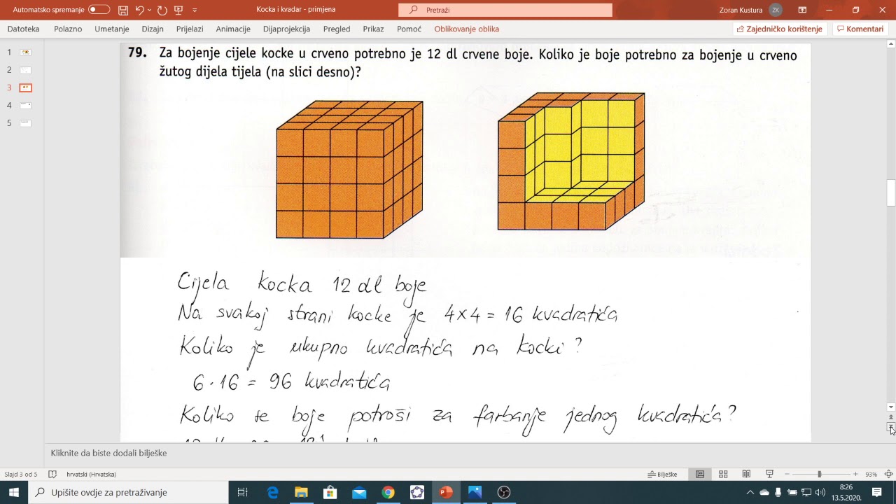 Kocka i kvadar primjena - YouTube