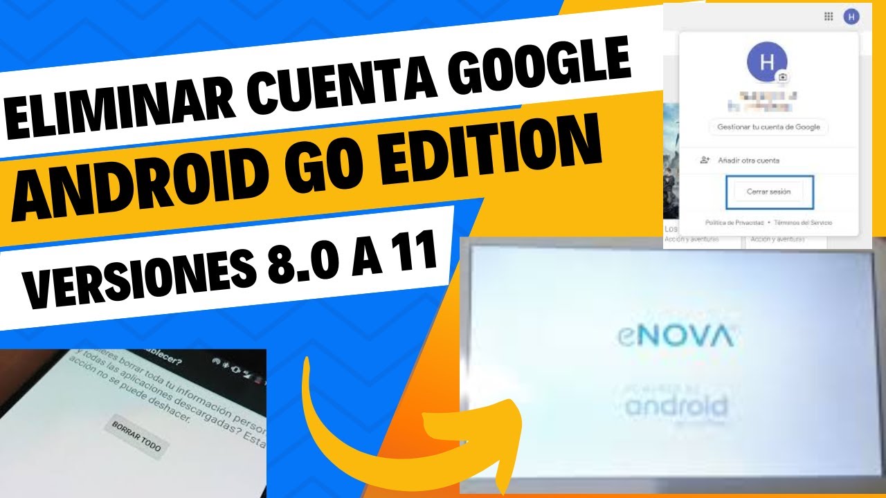 Eliminar Cuenta Google de Tablet con Android Go Edition Guía Paso a ...