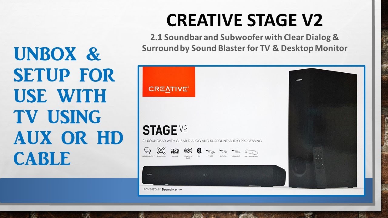 Review : Creative Stage V2 Soundbar, Unbox, Setup & Connect For Use ...
