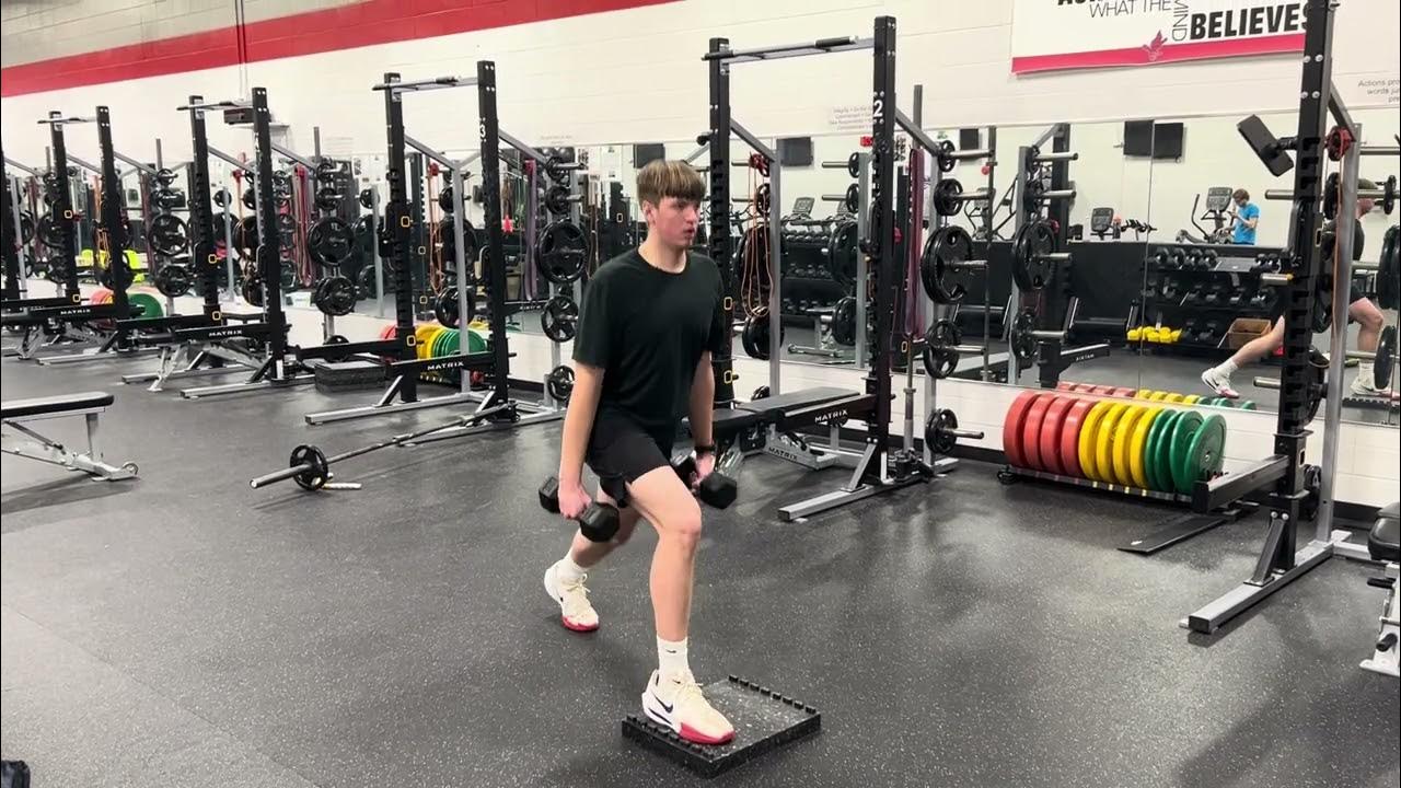 DB Eccentric Split Squats to Isometric Hold - YouTube