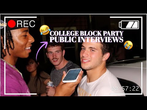 PUBLIC INTERVIEWS😂 | college block party edition | - YouTube
