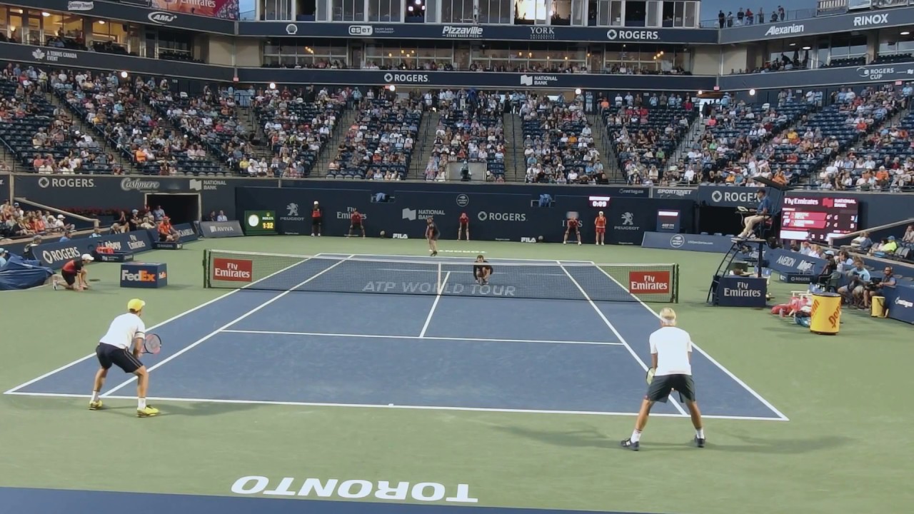 fantastic hd doubles tennis court level 2018 Toronto semi final - YouTube