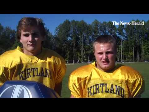 Kirtland defensive coordinator Ryan Beeler, along with seniors Evan ...