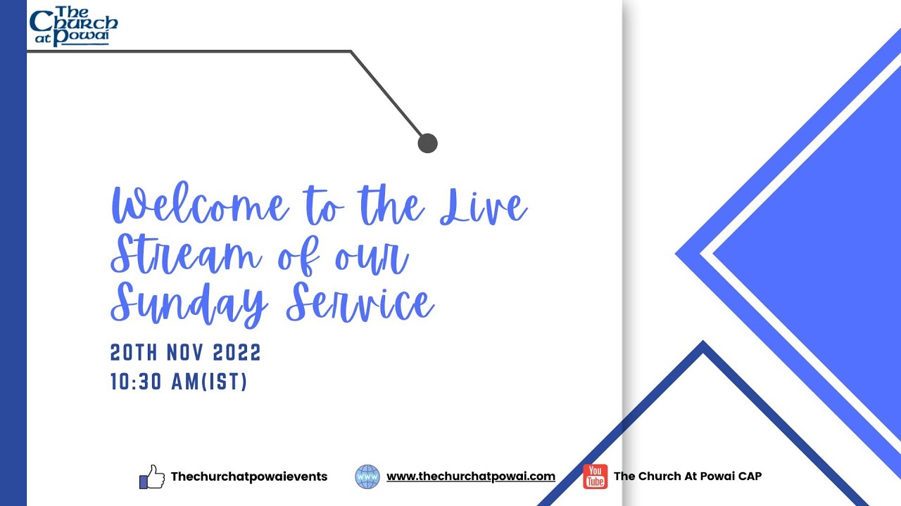 CAP Sunday Service – 20th November 2022 - YouTube
