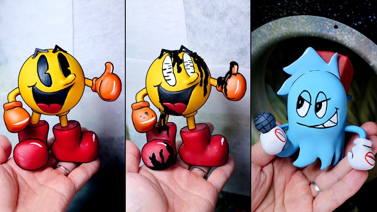 [FNF] Making Corrupted Pac-Man & Ghost BF Sculptures Timelapse- Friday ...