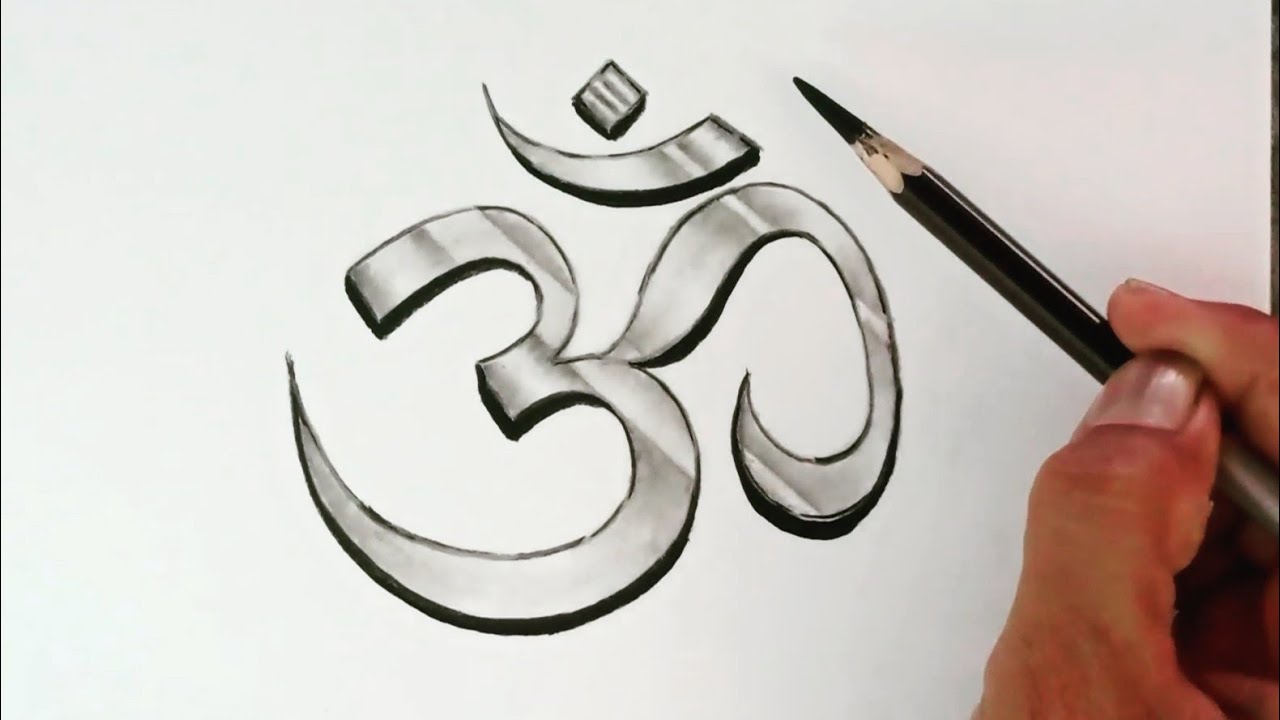 Diwali festival special om Drawing Step by step with Pencil / How to ...