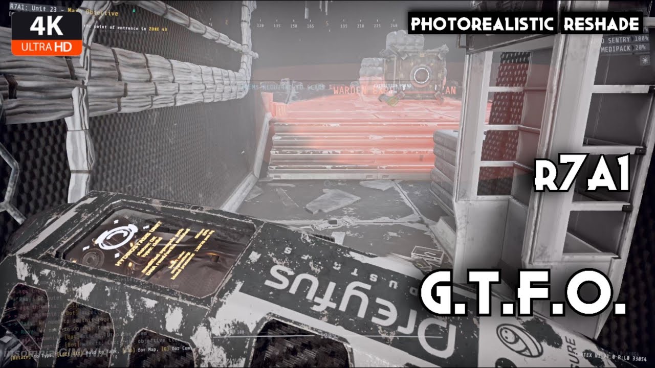 GTFO Rundown R7A1 Unit 23 4K Brighter Flashlight MOD Gameplay PC ...