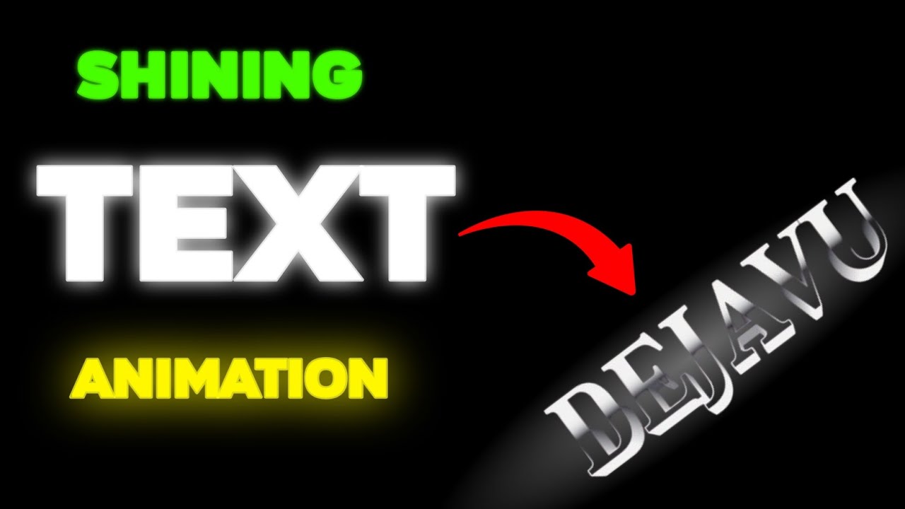 How To Make Shining Text Animation Effect || Text Animation Effect ...