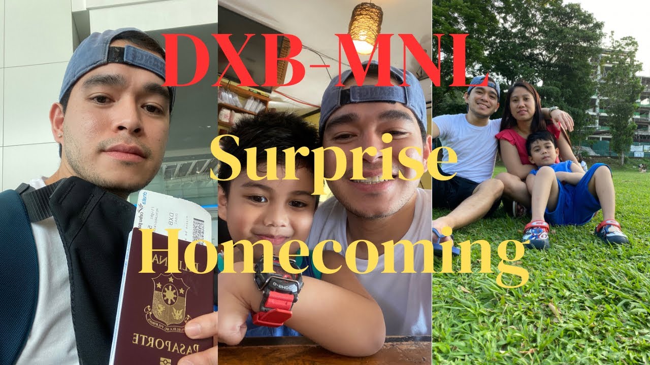 Dubai to Manila | OFW Surprise Homecoming via Cebu Pacific - YouTube