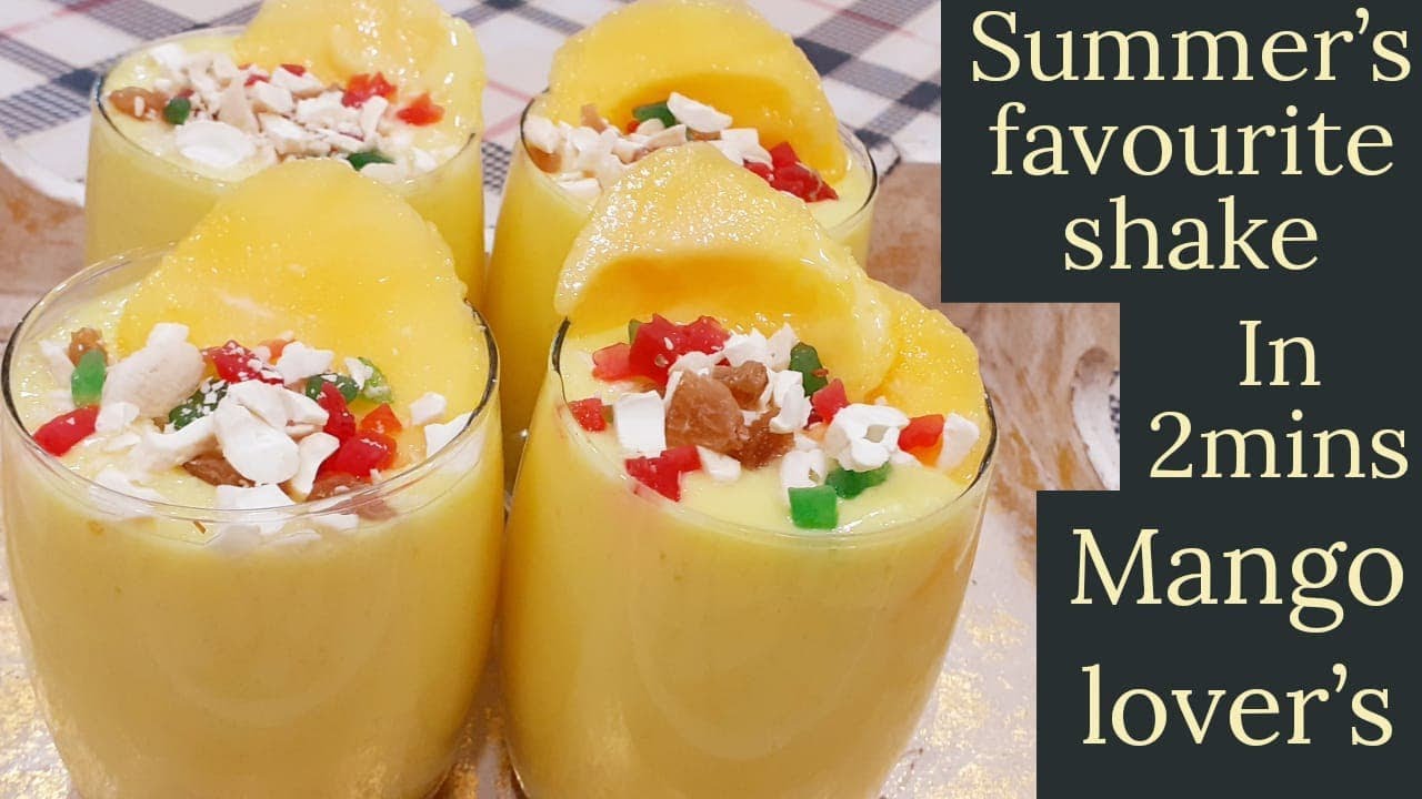 How To Make Thick Mango Shake At Home| Easy To Make| Delicious - YouTube