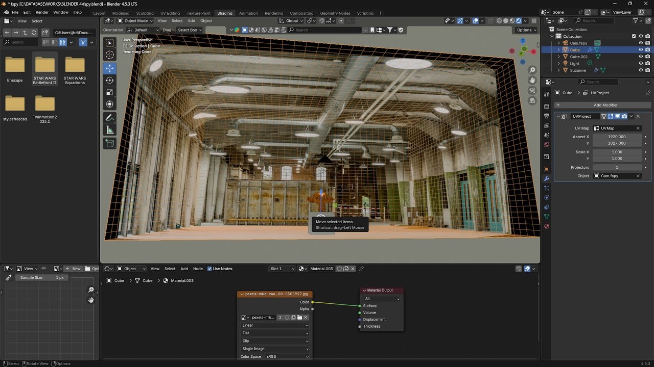 Videoguide - FSPY in Blender PART 2, Create a 3D Stage Using a 2D Image ...
