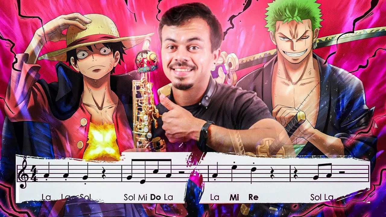 Sax alto - "Overtaken" (One Piece OST): partitura com notas. - YouTube