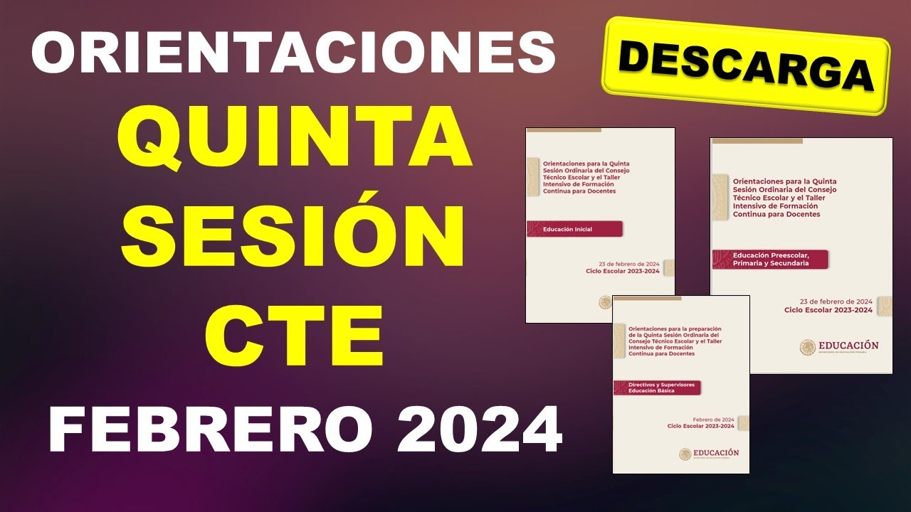 Quinta sesión de Consejo Técnico Escolar CTE febrero 2024 - YouTube