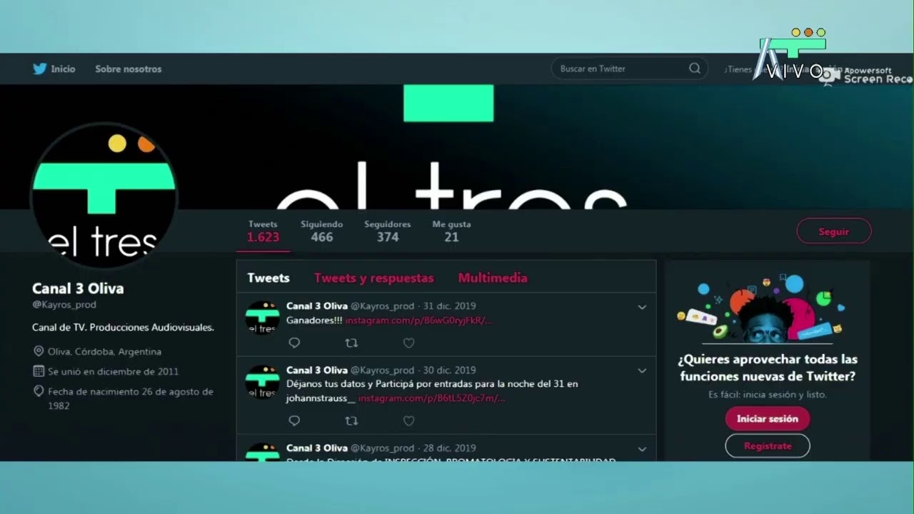 CANAL 3 -EN VIVO- DESDE OLIVA - YouTube