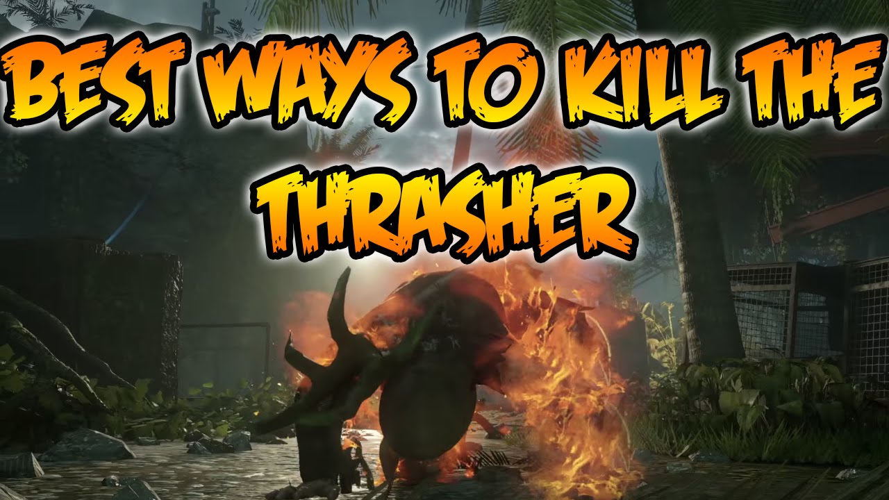 BEST WAYS TO KILL THE THRASHER ON ZETSUBOU NO SHIMA (Black Ops 3 ...