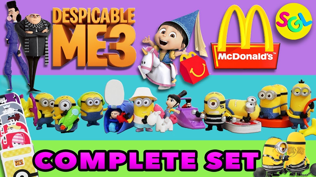 Despicable Me 3 Movie Minions McDonalds Happy Meal 2017 USA Toys ...