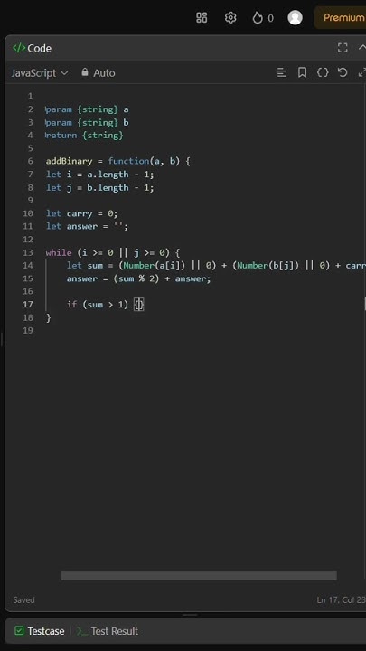 67 Add Binary Leetcode Easy Javascript Leetcode Youtube