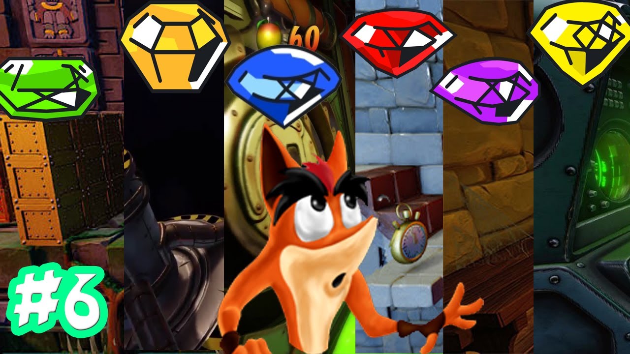 todas las gemas de colores|CrashBandicoot|Crash Bandicoot N.SaneTrilogy ...