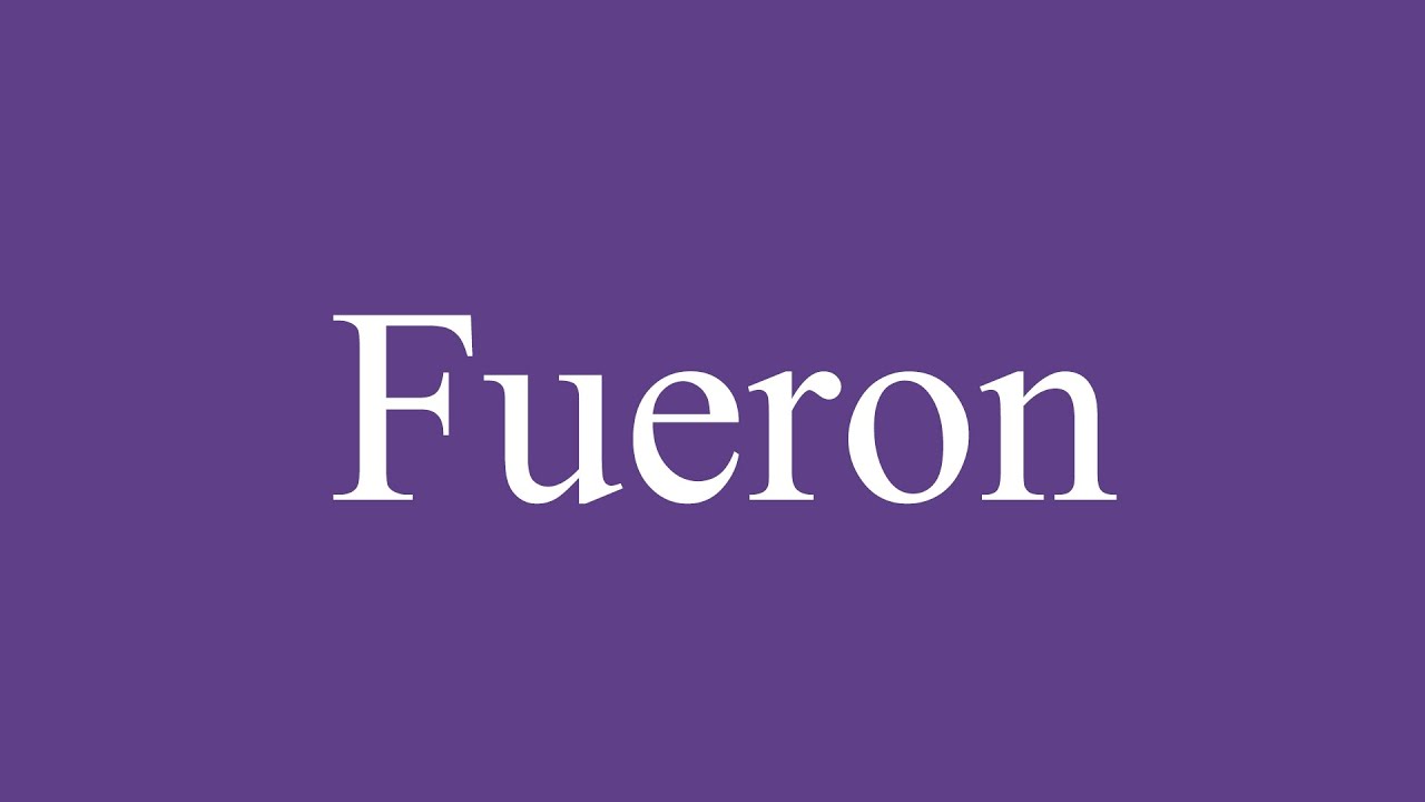 How To Pronounce ''Fueron'' (They Were) Correctly in Spanish - YouTube