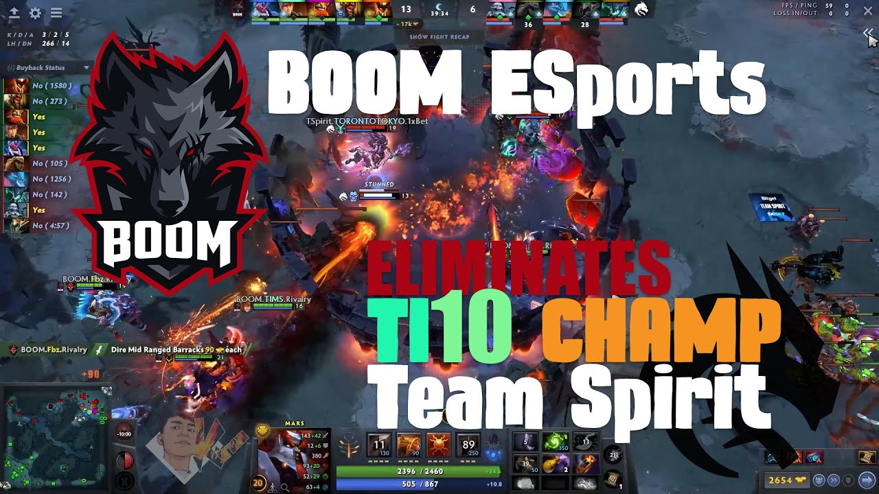 Dota 2 Boom ESports eliminates the TI10 Champ Team Spirit [Highlights ...