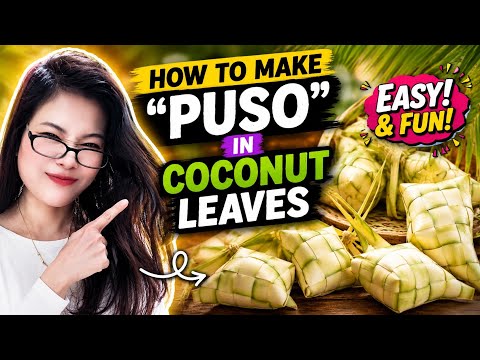 How to make "PUSO" in COCONUT LEAVES - YouTube