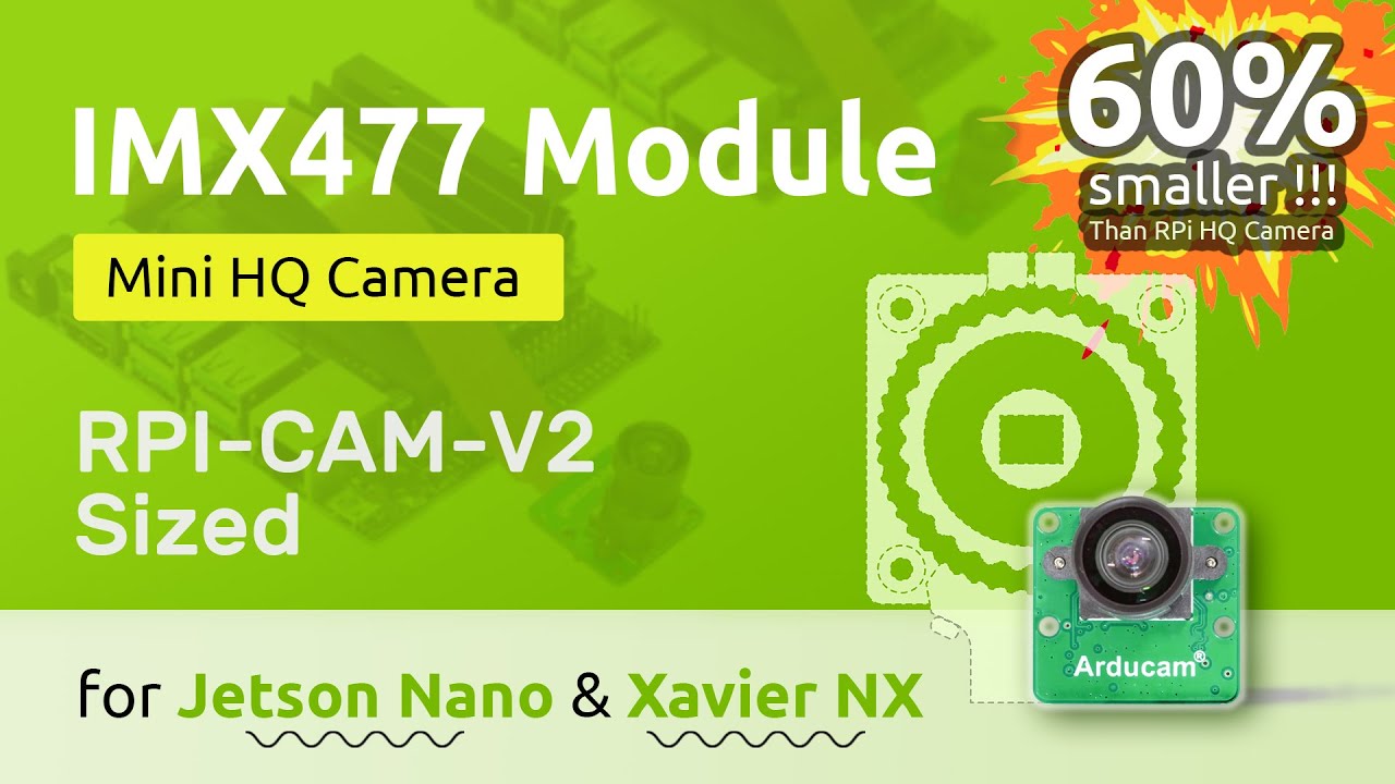 Pi HQ Camera Module in V2 Size: Mini IMX477 for Jetson Nano & NX Dev ...