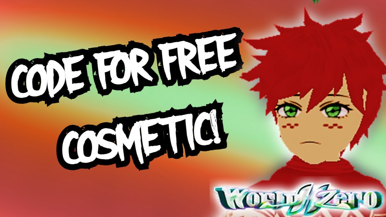 FREE CODE IN WORLD ZERO FOR FREE COSMETIC! - YouTube