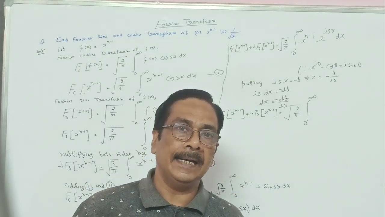 #FOURIER SINE & COSINE TRANSFORMS | SOLVED PROBLEM | LECTURE -11 |BY MANOJ SIR IN HINDI - YouTube